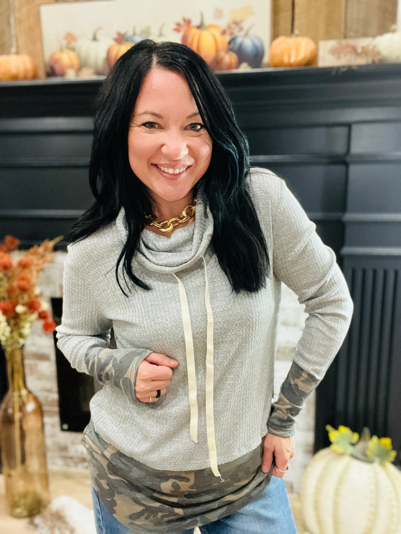 Camo Crazed Waffle Top – Grace+Grit/DesignsByDomandMel