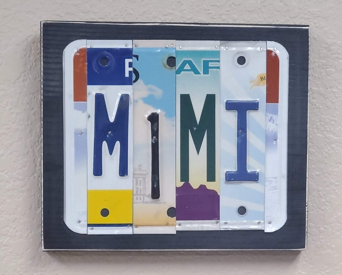 Mimi License Plate Sign – Grace+Grit/DesignsByDomandMel